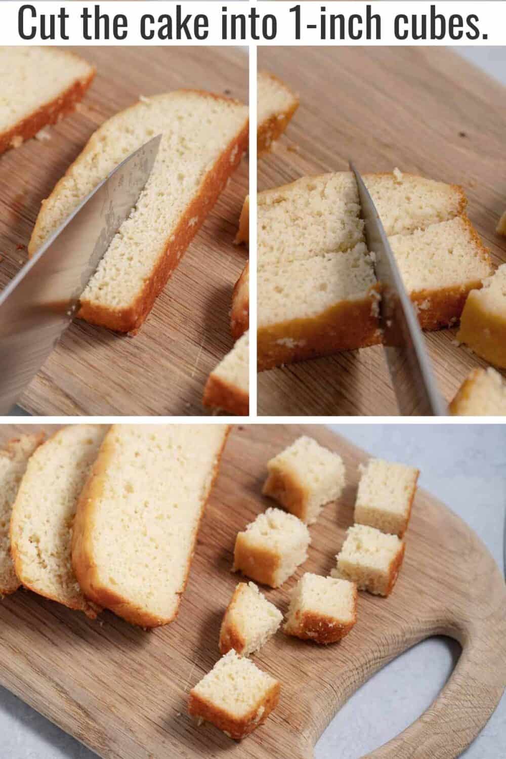 Easy Angel Food Cake Croutons (w/ leftover cake) - The Tasty Tip