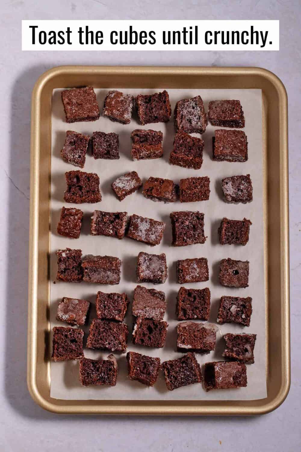 Easy Leftover Chocolate Cake Croutons - The Tasty Tip