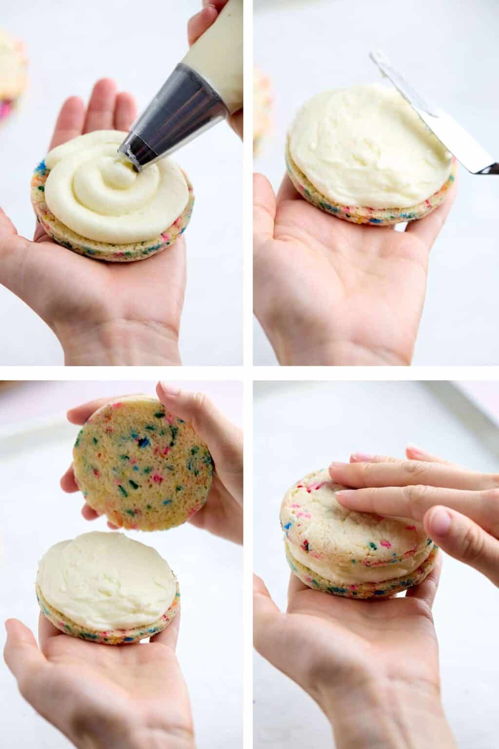 Easy Funfetti Cookie Sandwich Recipe with Cake Mix - The Tasty Tip